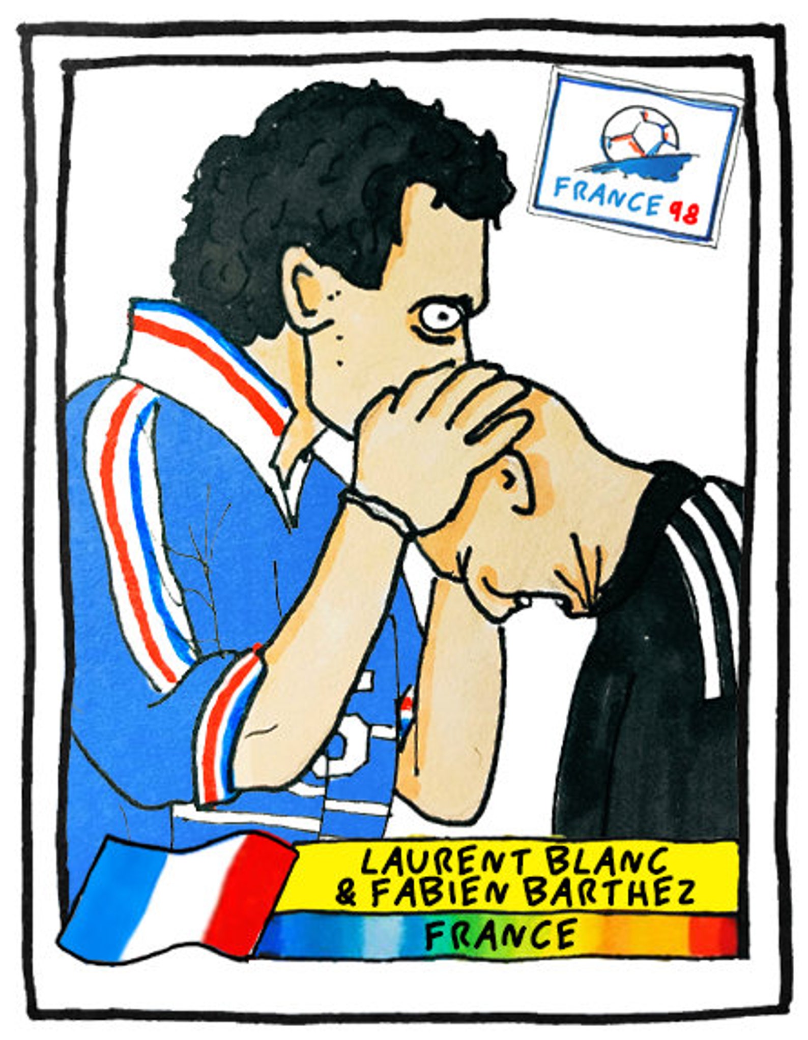 France '98 - No Score Draws France '98 Edition - A3 Print of 36 Hand ...