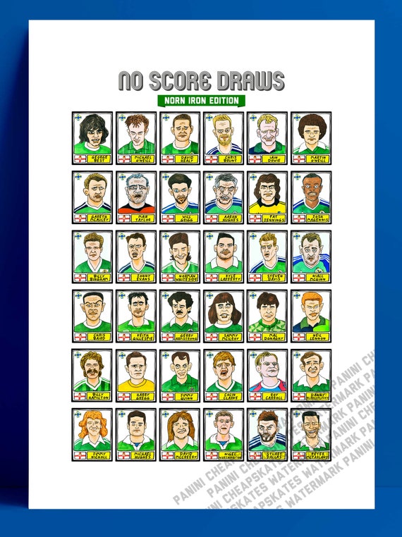 Northern Ireland No Score Draws Norn Iron Edition A3 Print | Etsy