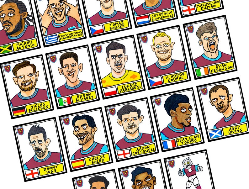 West Ham Vol 3 - No Score Draws Hammers 24/25 Edition - A3 Print of 24 ...