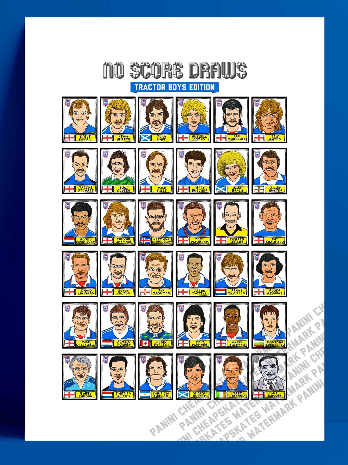 Ipswich Town - No Score Draws Tractor Boys Edition - A3 Print of 36 ...