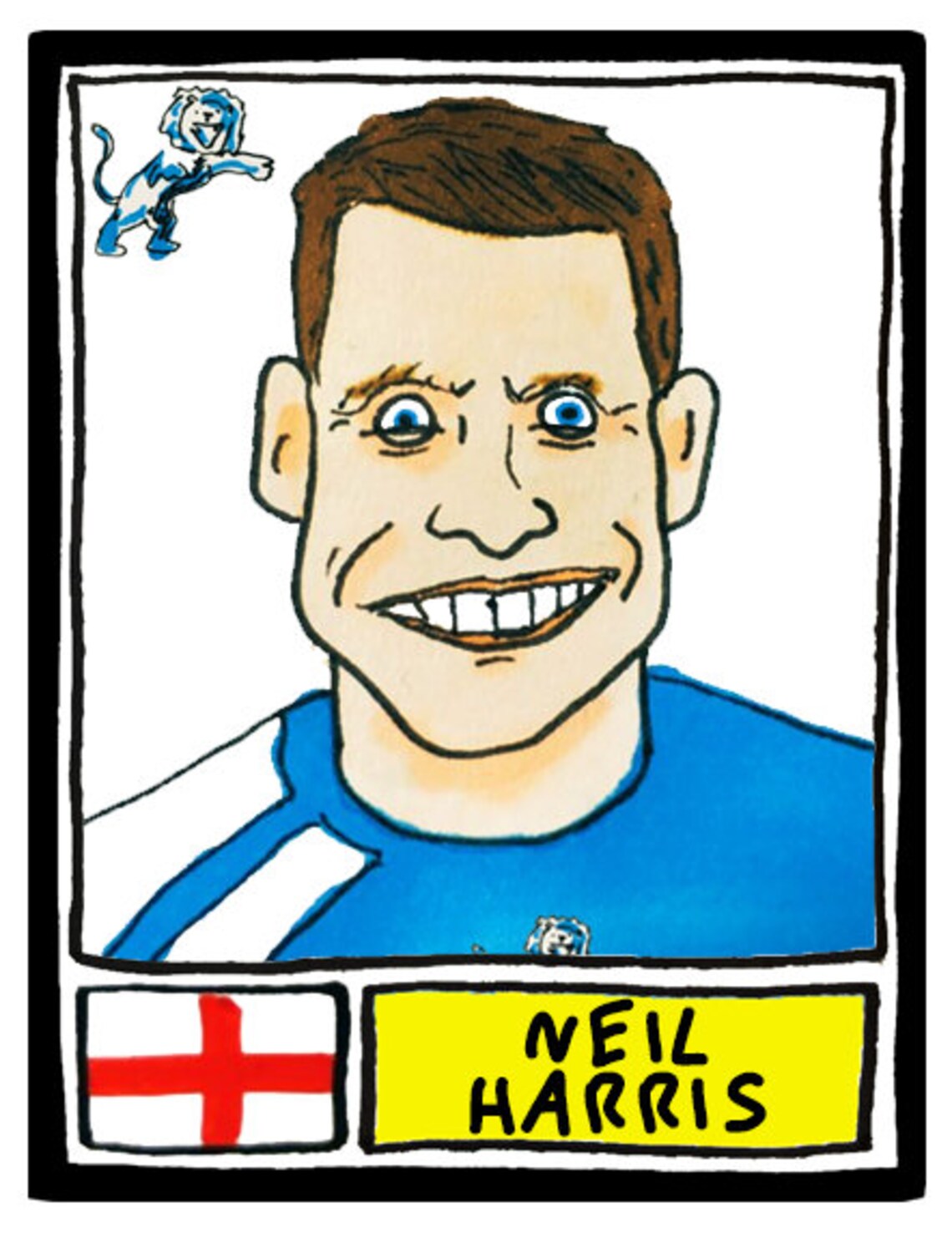 Millwall - No Score Draws Lions Edition - A3 Print of 36 Hand-drawn ...
