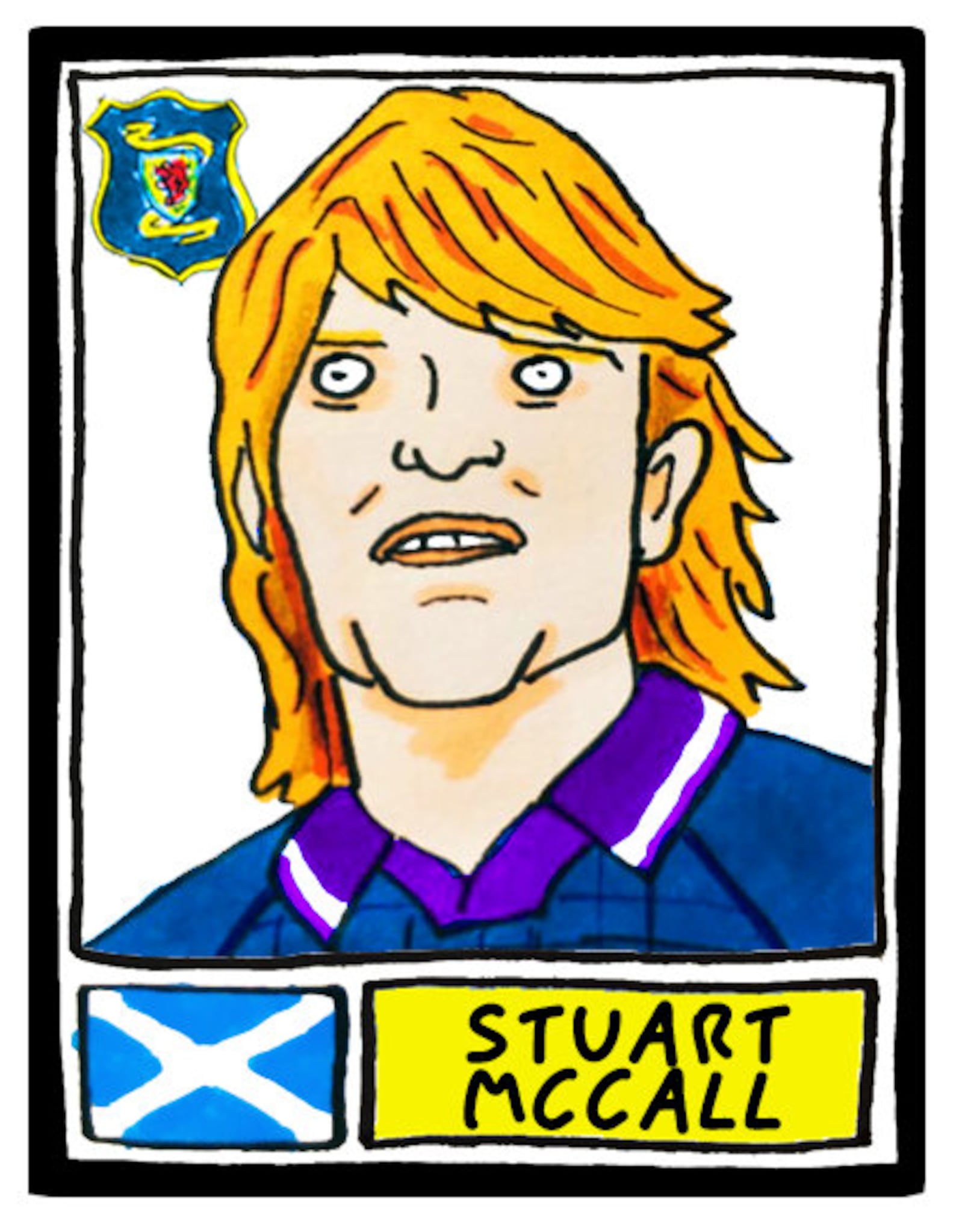 Scotland - No Score Draws Fitba Edition - A3 Print of 36 Hand-drawn ...