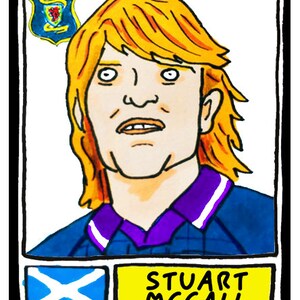 Scotland - No Score Draws Fitba Edition - A3 Print of 36 Hand-drawn ...