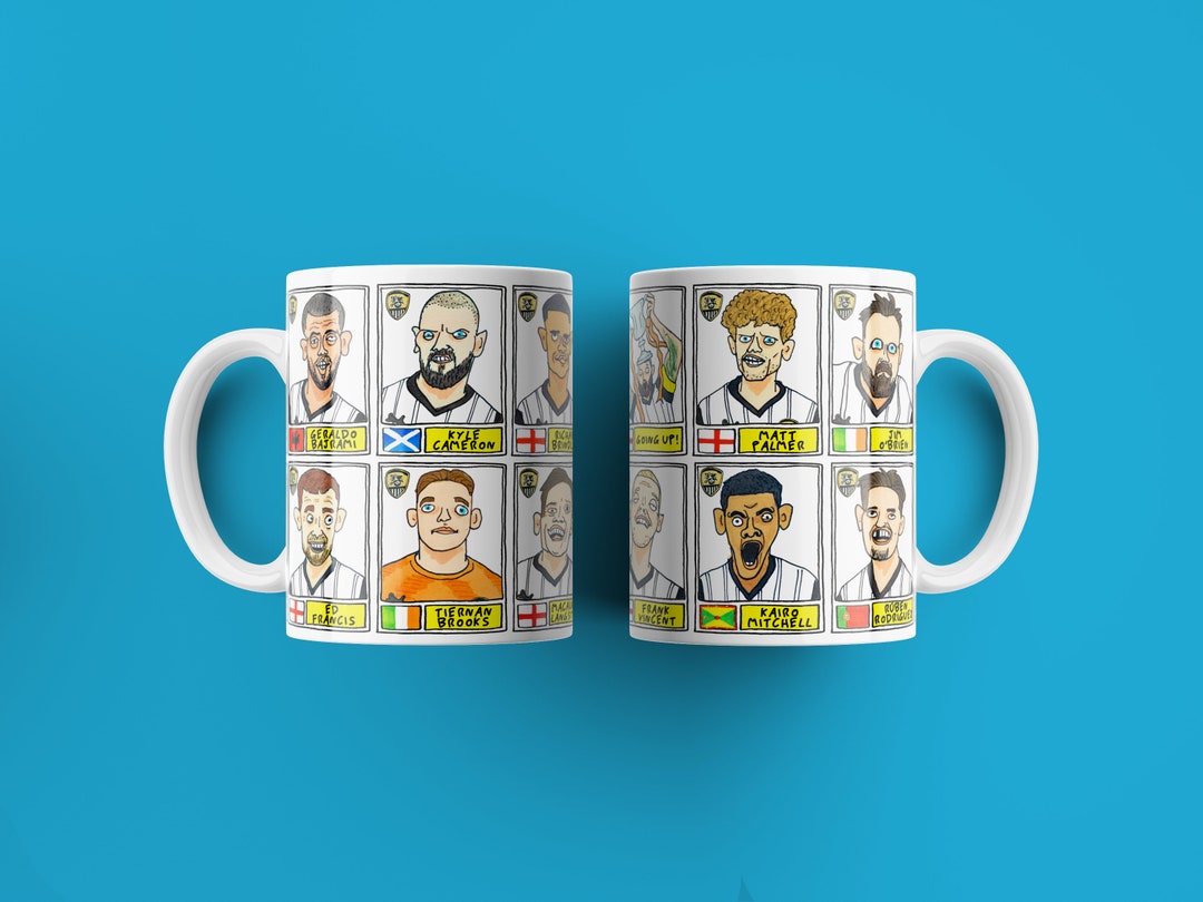 Notts County No Score Draws Mug Set - Set of TWO 11oz Ceramic Mugs With ...