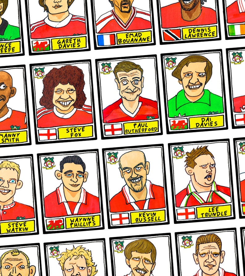 Wrexham - No Score Draws Racecourse Ground Edition - A3 Print of 36 ...