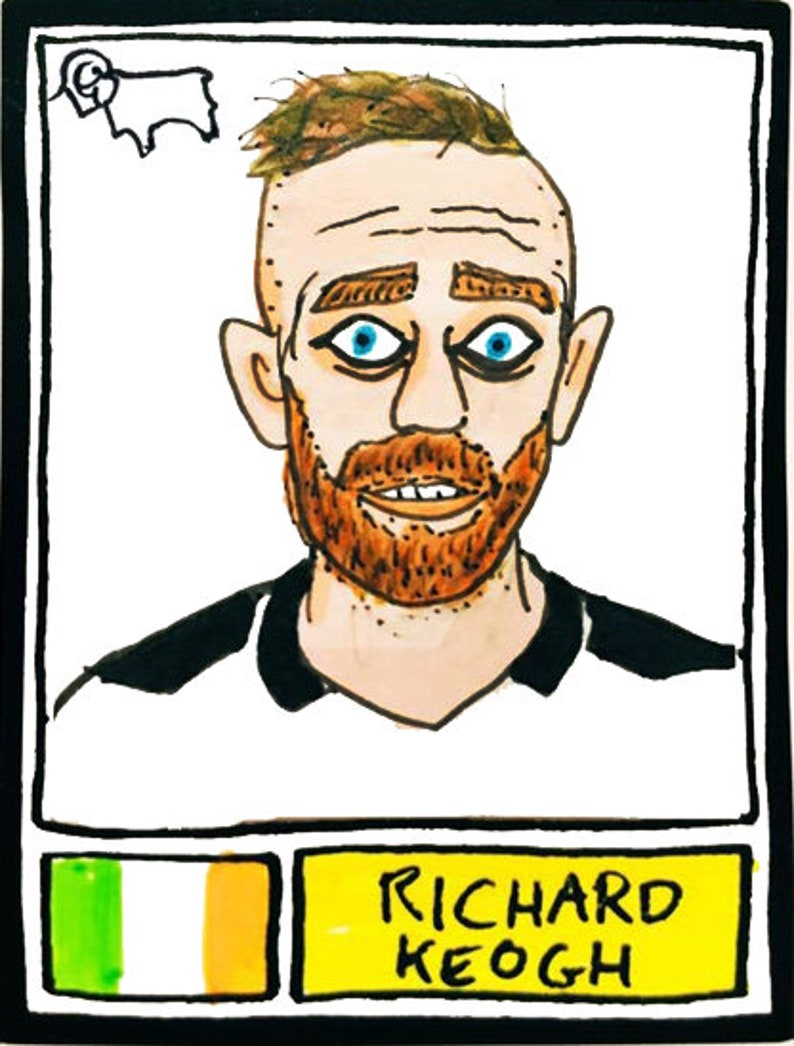 Derby County Vol 2 - No Score Draws Rams Edition - A3 Print of 36 Hand ...