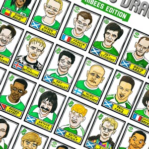 Hibs - No Score Draws Hibees Edition - A3 Print of 36 Hand-drawn Panini ...