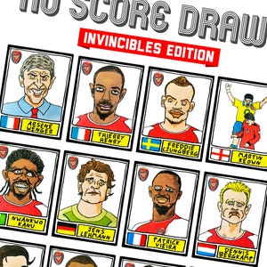 Arsenal Volume 2 - No Score Draws Invincibles Edition - A3 Print of 23 ...