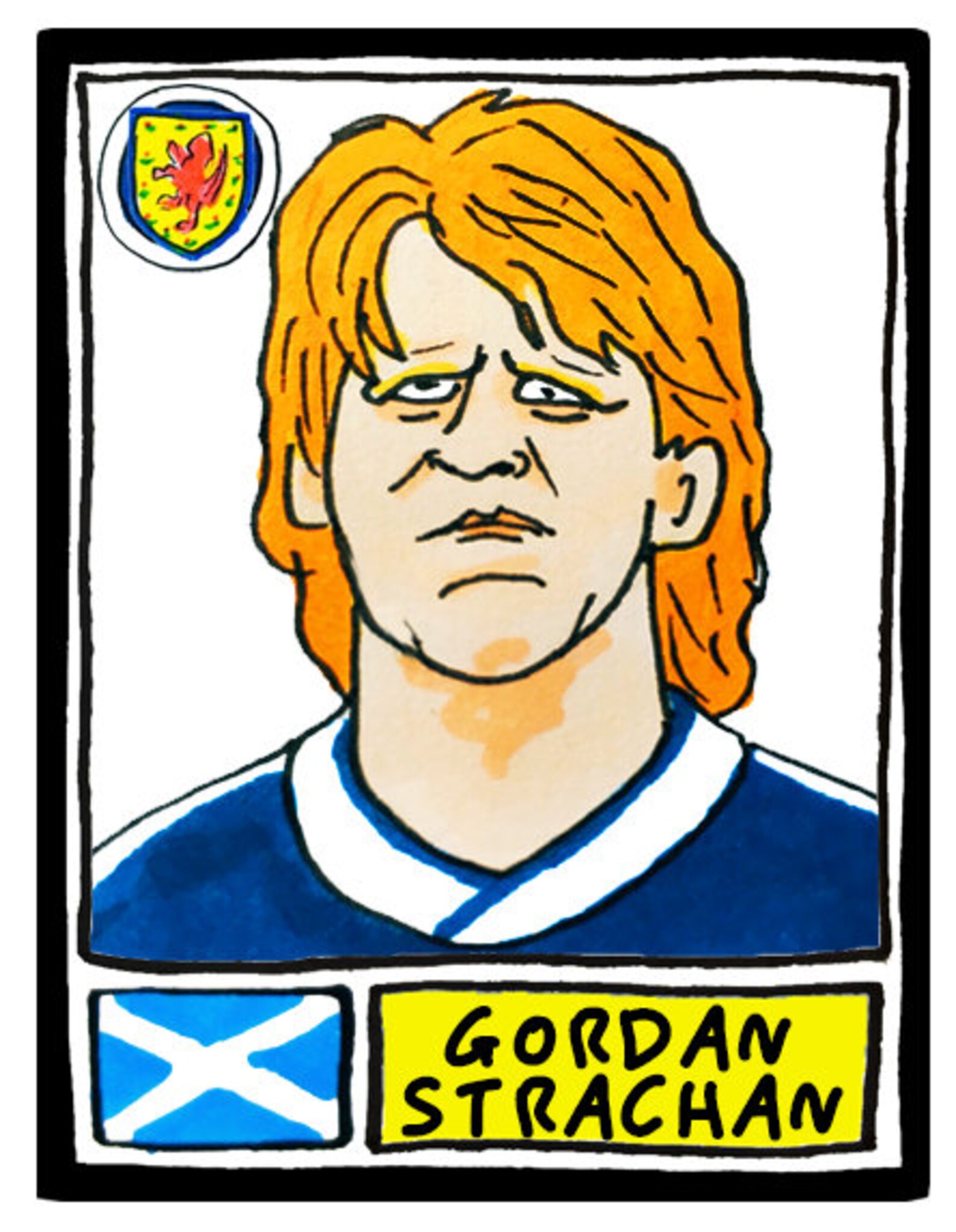Scotland - No Score Draws Fitba Edition - A3 Print of 36 Hand-drawn ...