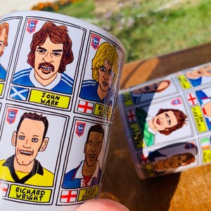 Ipswich Town Mug Set - Set of TWO 11oz Ceramic Mugs With Wonky Panini ...