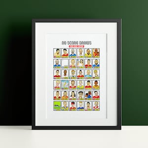 Euro 2020 - No Score Draws Euro 2020 Edition - A3 Print of 36 Wonky ...
