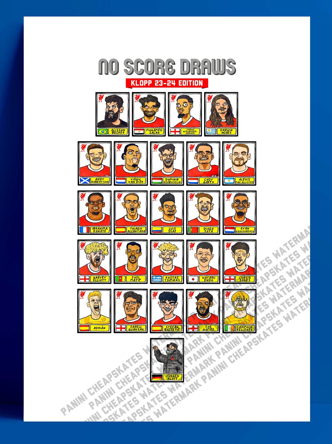 Liverpool Vol 5 - No Score Draws Klopp 23-24 Edition - A3 Print of 25 ...