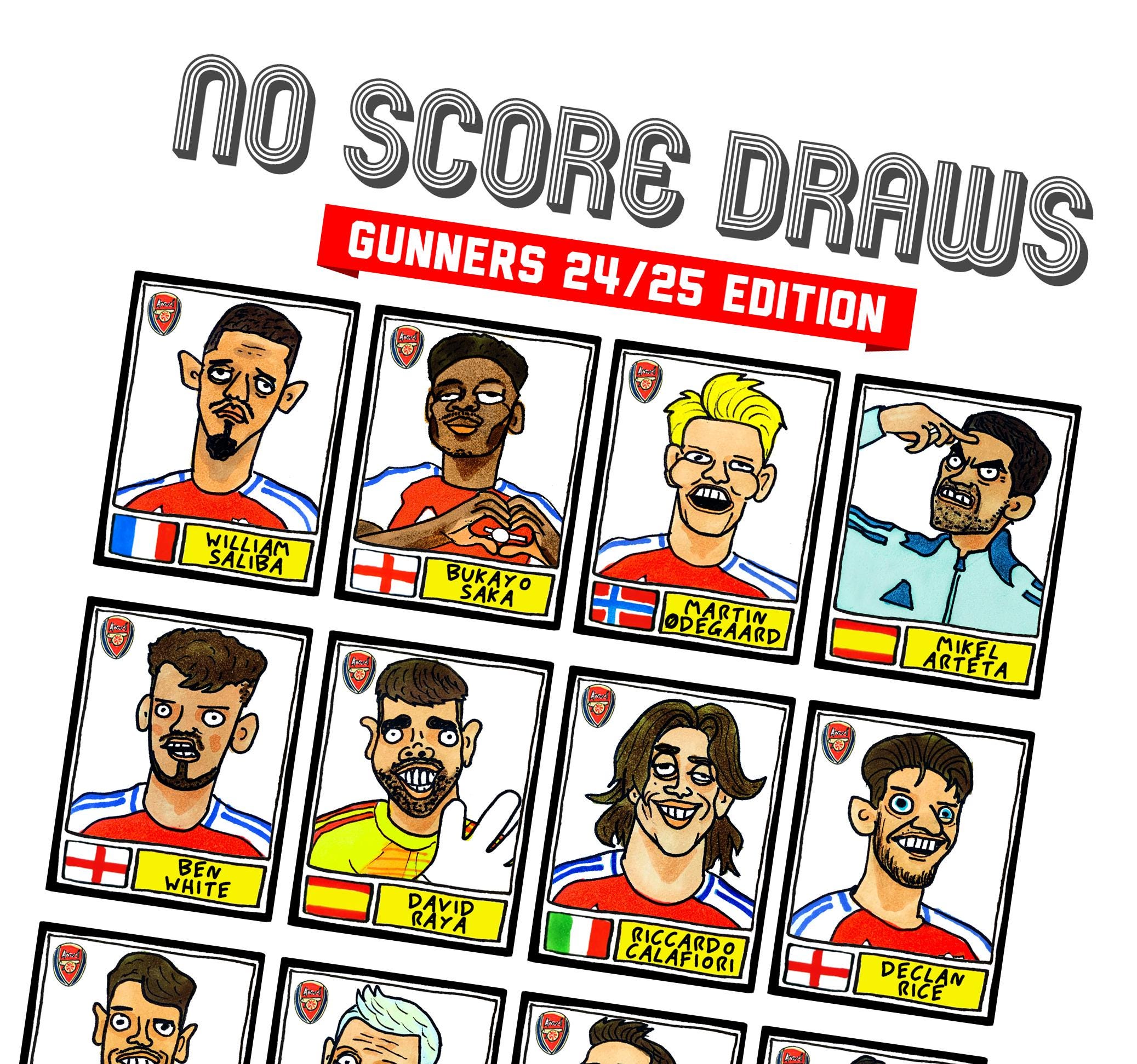 Arsenal Vol 4 - No Score Draws Gunners 24/25 Edition - A3 Print of 24 ...