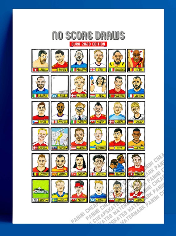 Euro 2020 No Score Draws Euro 2020 Edition A3 Print of 36 - Etsy UK