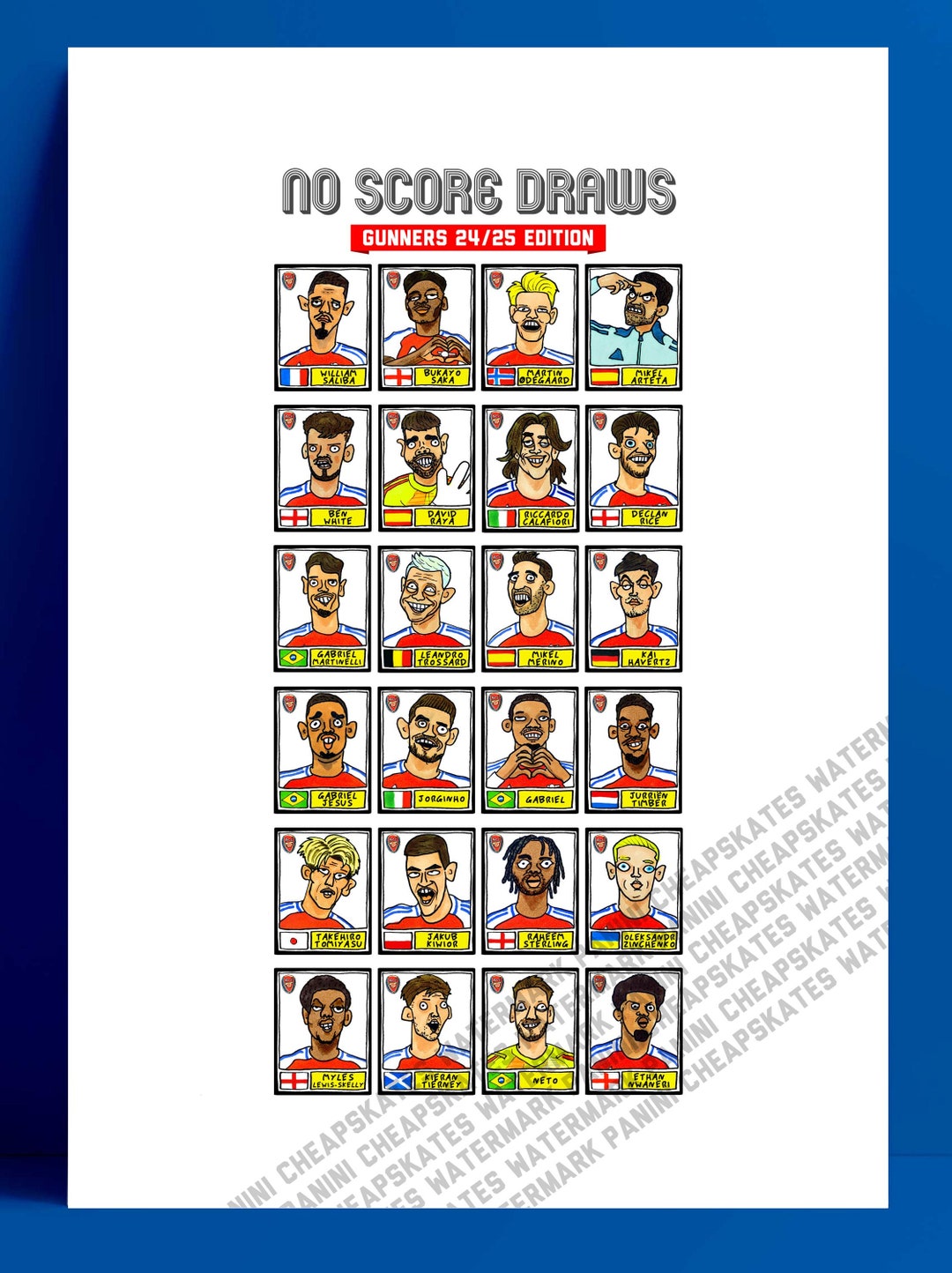 Arsenal Vol 4 - No Score Draws Gunners 24/25 Edition - A3 Print of 24 ...