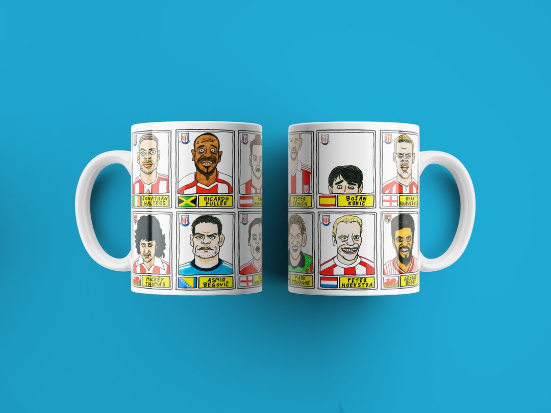 Stoke City No Score Draws Mug Set - Set of TWO 11oz Ceramic Mugs With ...