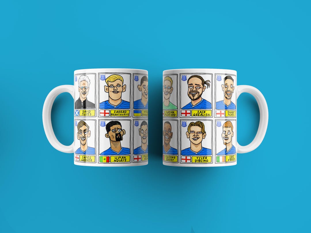 Everton 25/26 No Score Draws Mug Set - Set of TWO DIFFERENT 11oz Mugs ...