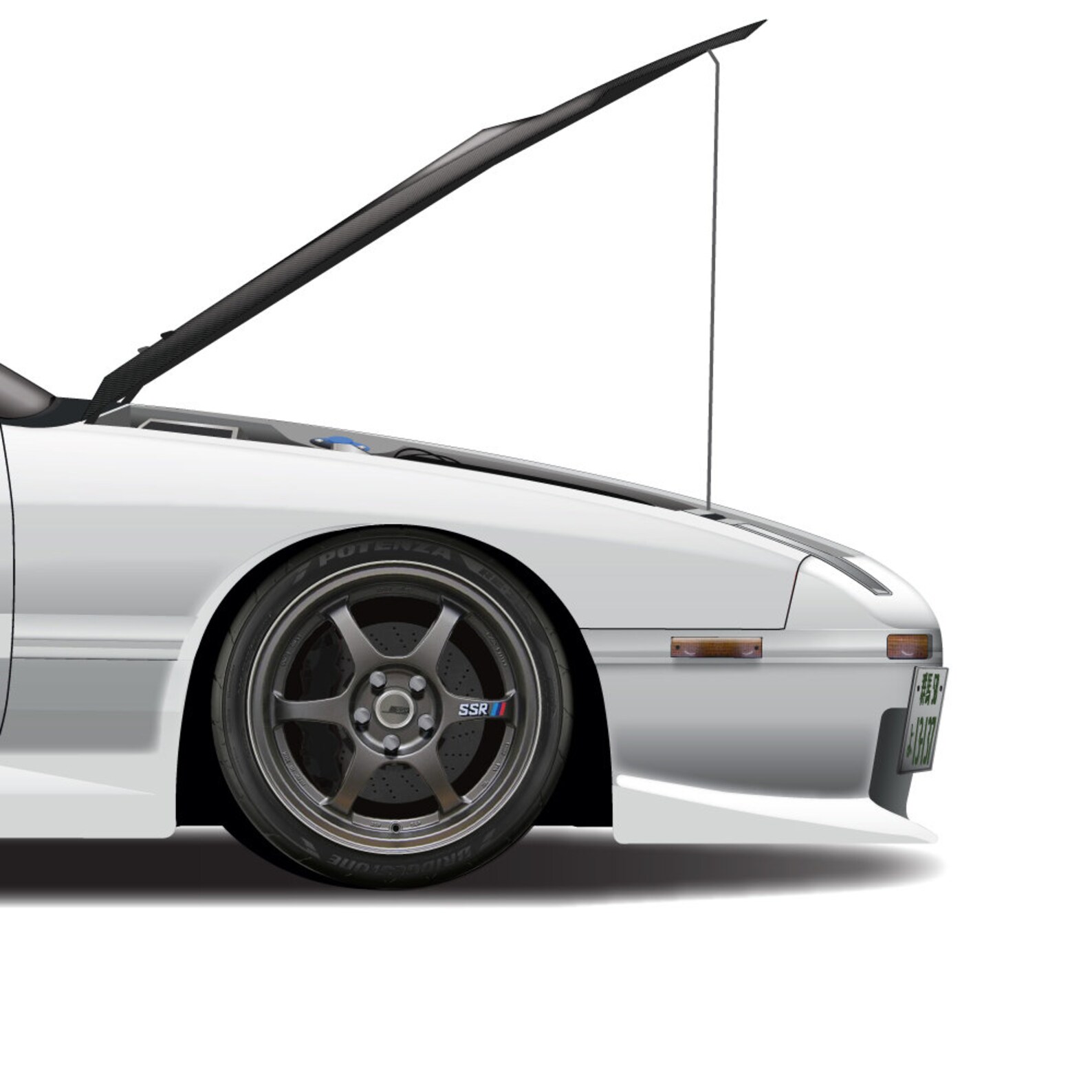 Initial D: Fifth Stage Project D Ryosuke Takahashi RX-7 - Etsy