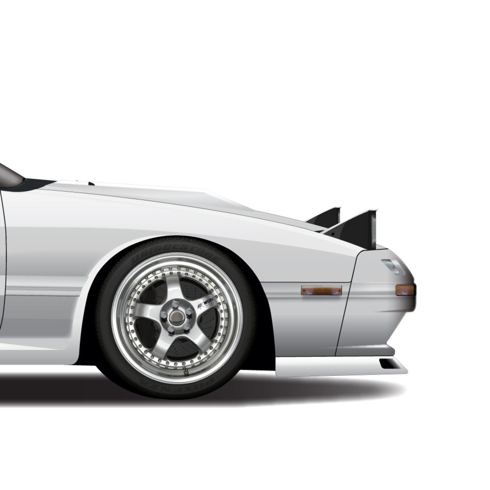 Initial D Ryosuke's Red Sun to Project D RX7 FC Evolution - Etsy