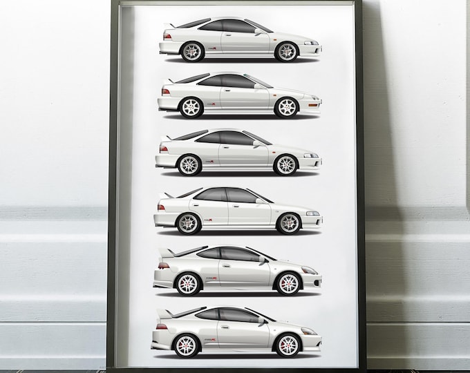 Integra Type R Generations Art Print: DC2, DC5 JDM Poster - Etsy