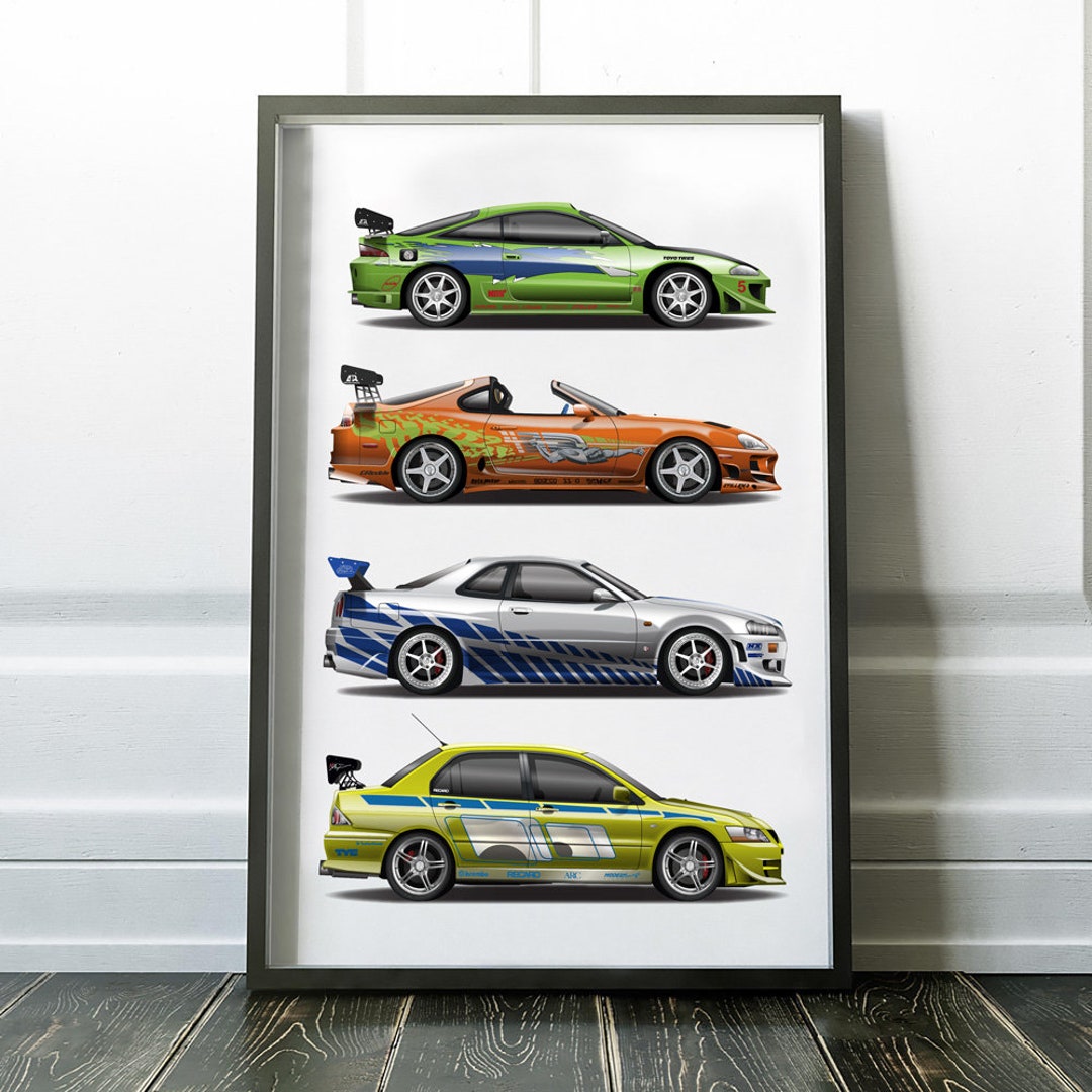 The Fast and the Furious Brian O Conner Supra, Eclipse, 2 Fast 2 ...