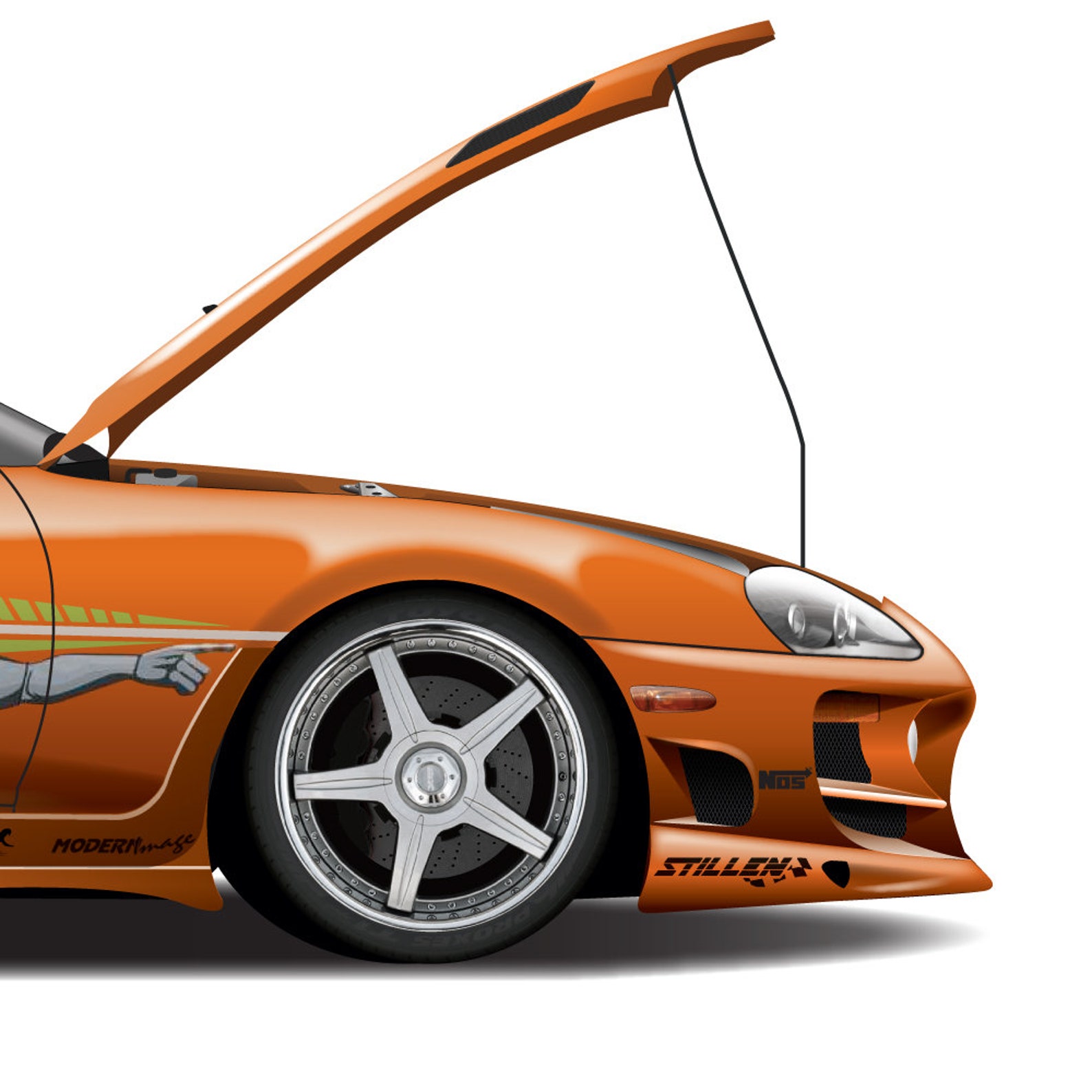 The Fast and the Furious: Brian O'conner Supra MK4 JZA80 Infographic - Etsy