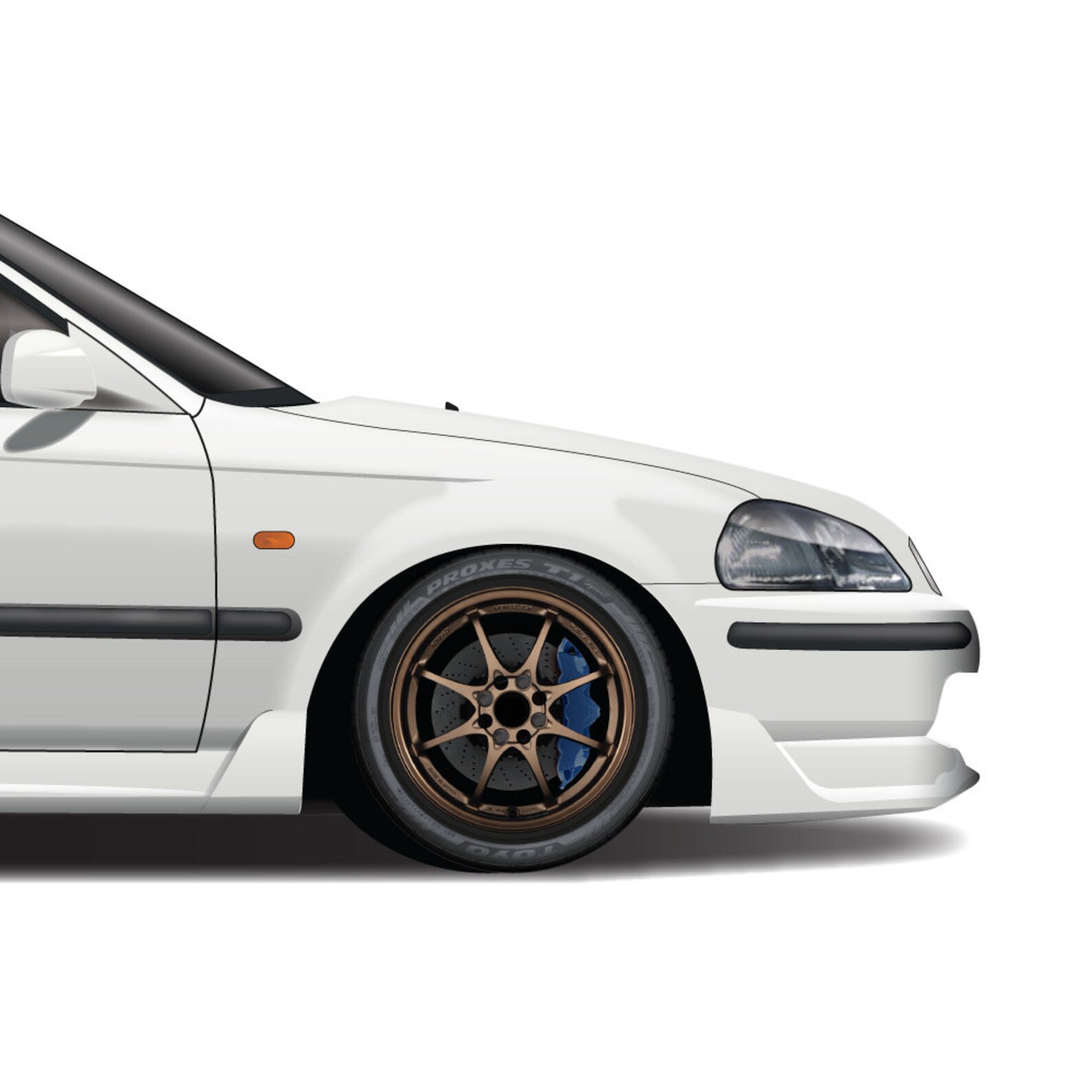 Civic EK Coupe Hatchback Sedan EK4 EK9 Generation Design - Etsy UK