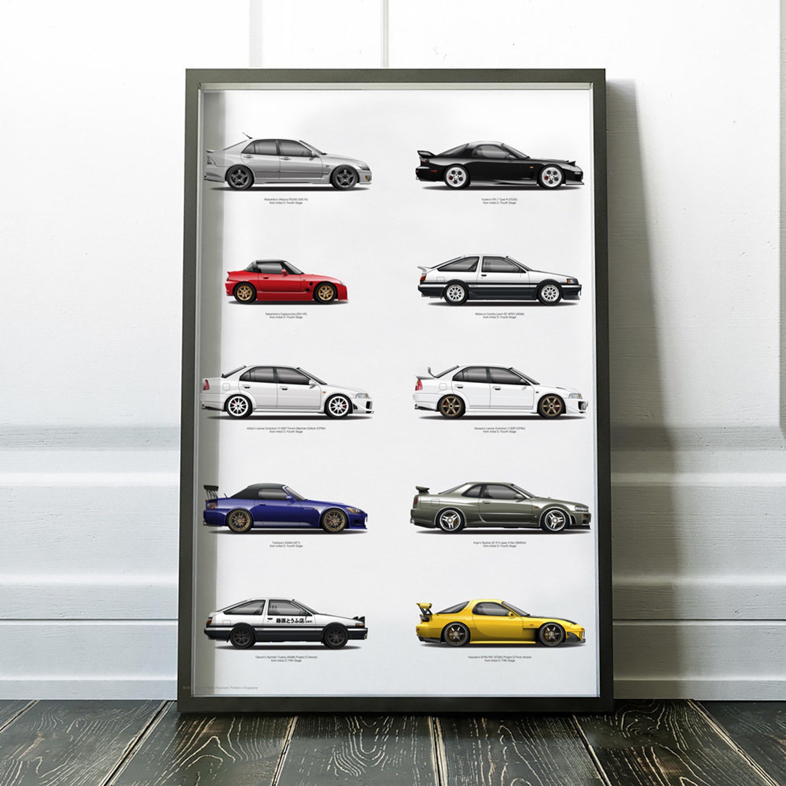 Initial D First Stage to Fifth Stage 40 Cars 4 Pieces Set - Etsy