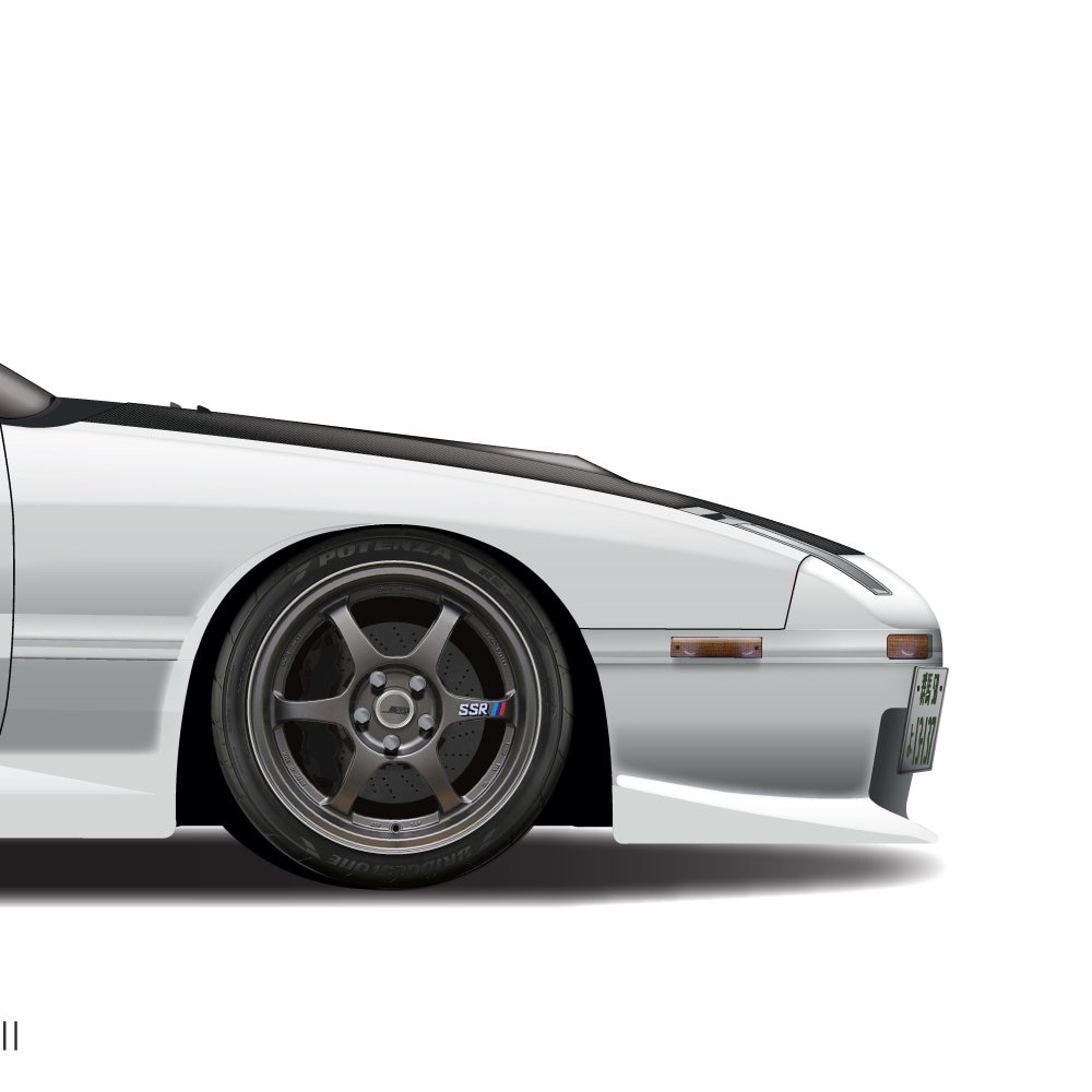 Initial D Ryosuke's Red Sun to Project D RX7 FC Evolution - Etsy