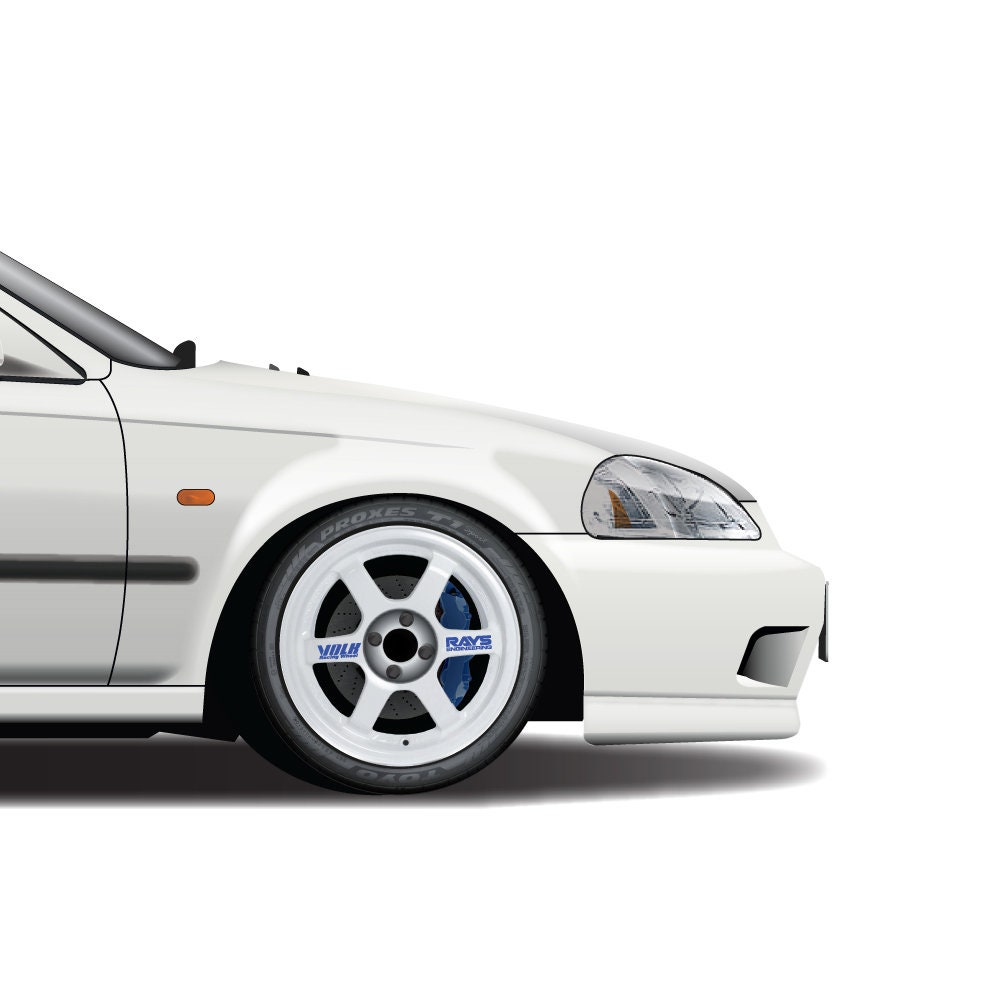 Civic EK Coupe Hatchback Sedan EK4 EK9 Generation Design - Etsy UK