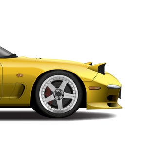 Initial D Keisuke's Red Sun to Project D Mazda RX7 FD3S Evolution - Etsy