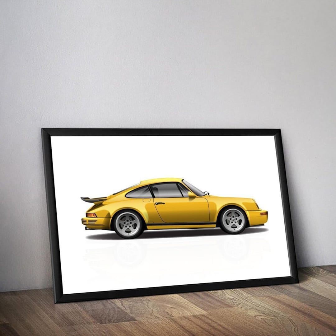 Impressão RUF CTR Yellowbird, pôster de carro esportivo alemão, arte ...