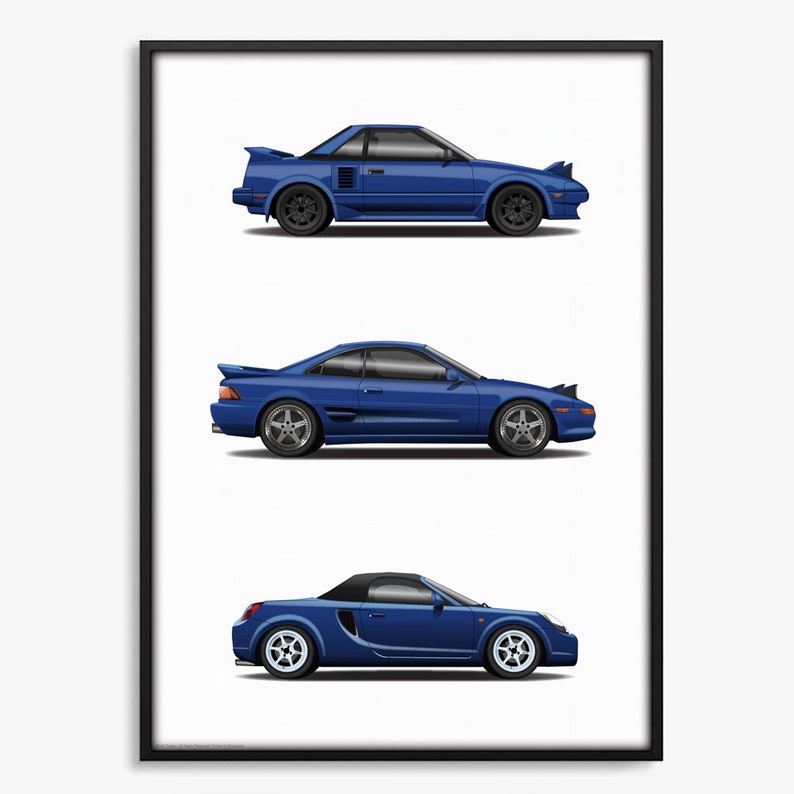 MR2 Generation Design Print Art Car Art Japanese Sports - Etsy