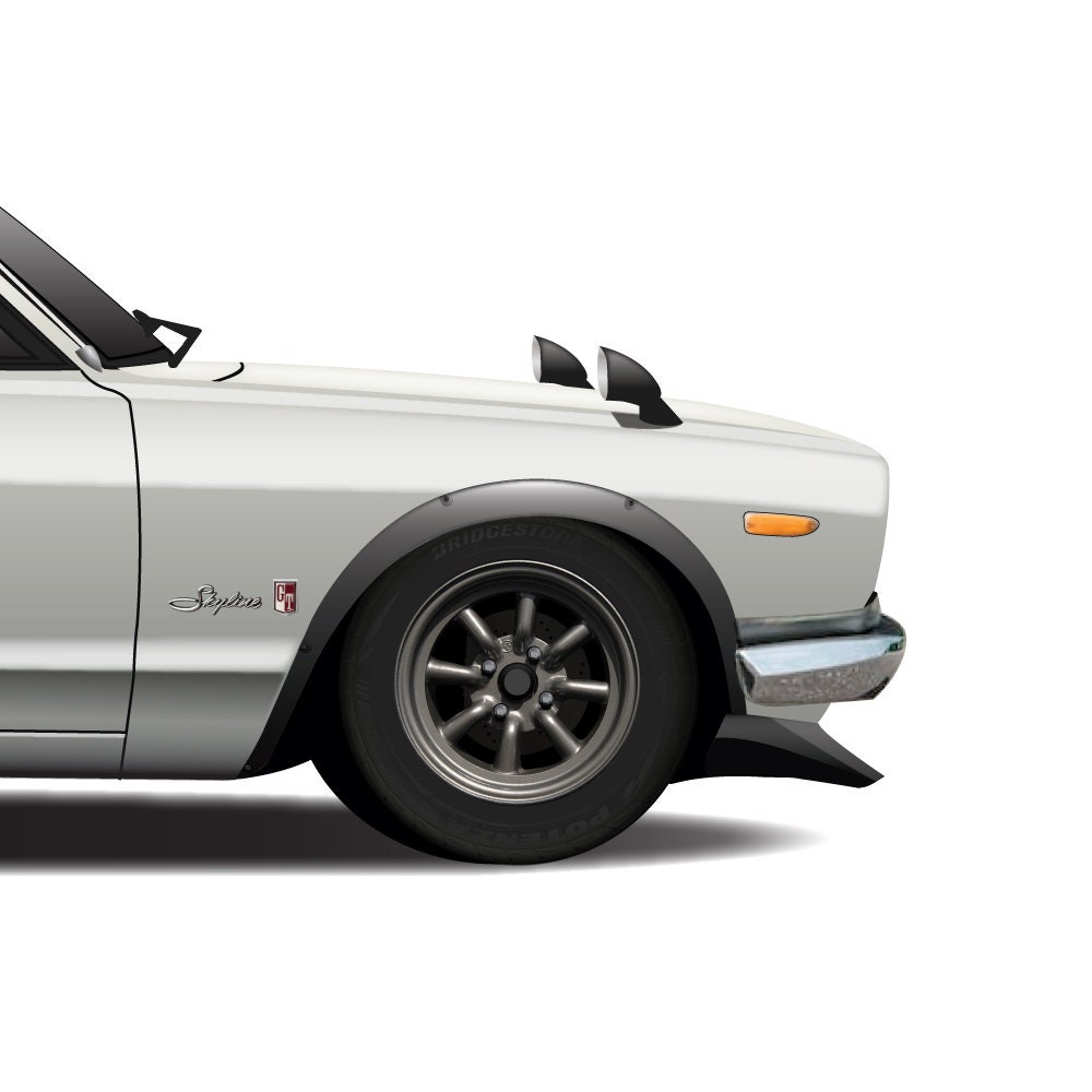 Skyline GT-R Generation Print Skyline KPGC10 Hakosuka - Etsy UK