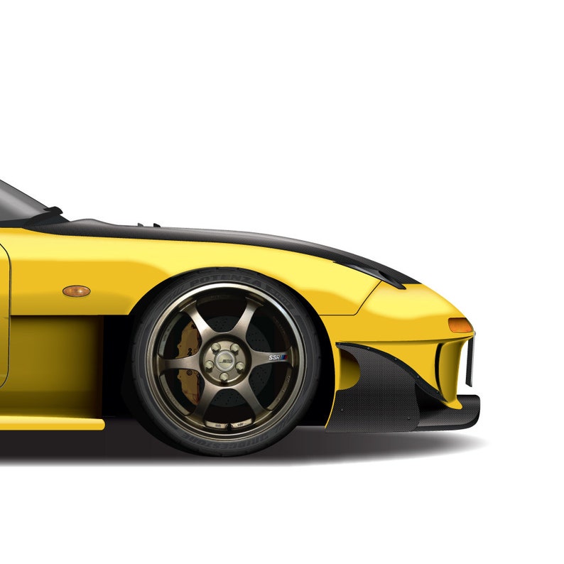 Initial-d - Keisuke RX7 FD3S Project D Version Scaled 1:5 Wall Vinyl - Etsy