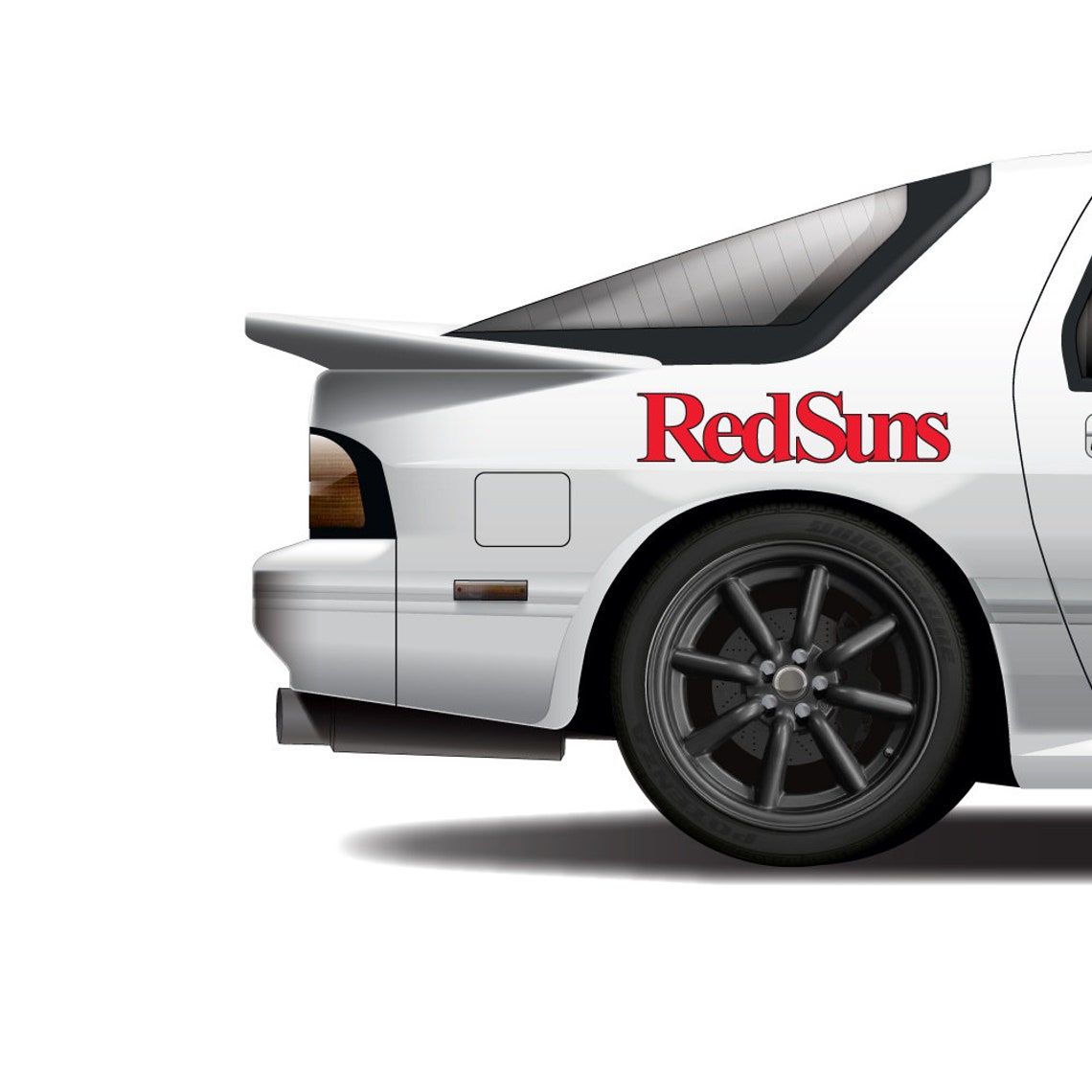 Initial D Ryosuke's Red Sun to Project D RX7 FC Evolution - Etsy