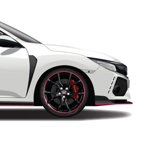 Civic Type R Generation Print, Type R EK9, EP3, FN2R, FD2R, FK2R, FK8R ...