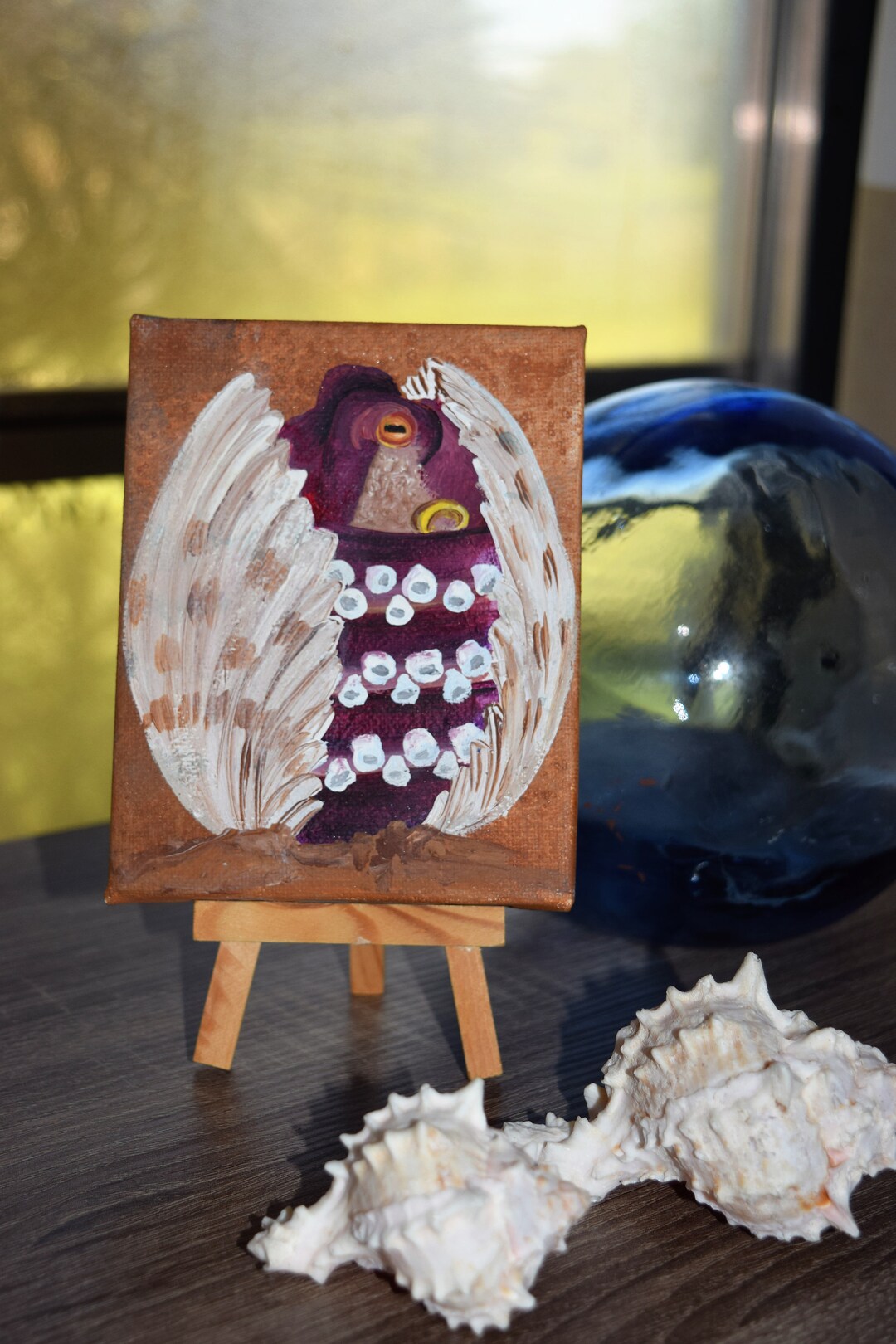 Octopus in Seashell - Etsy