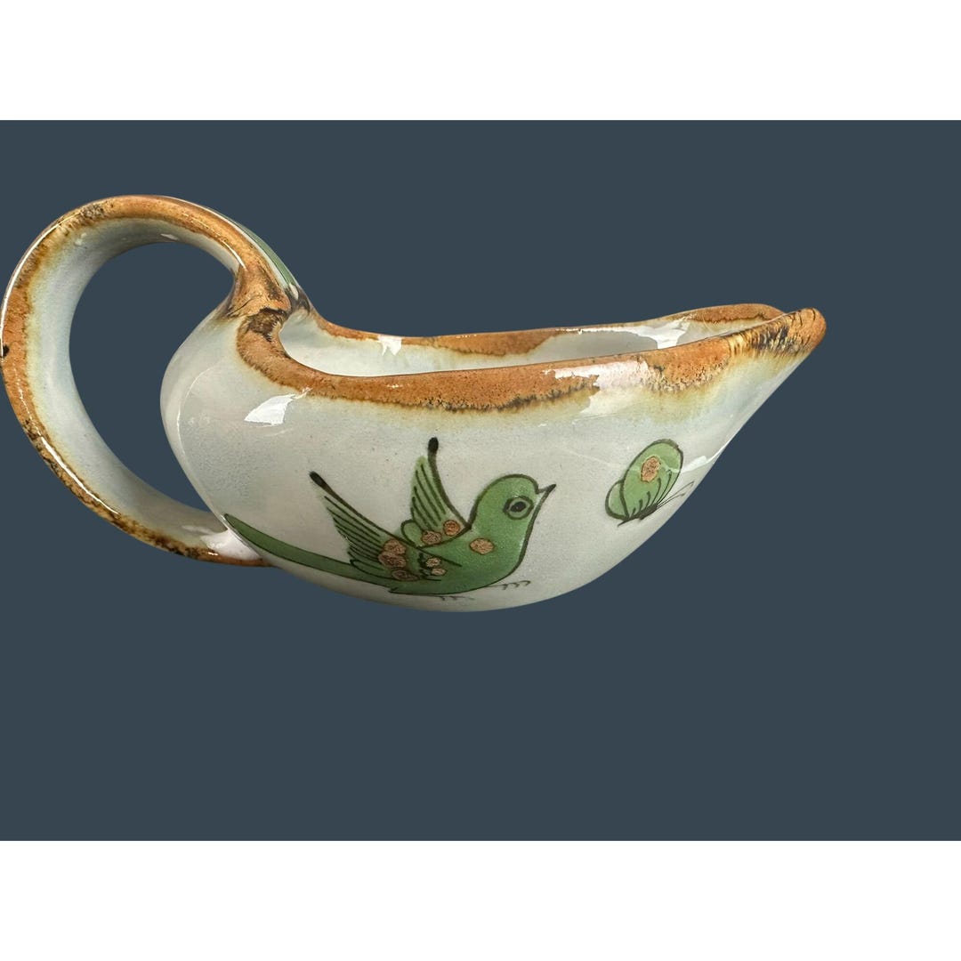 Vtg Tonala Ken Edwards El Palomar Gravy Boat Mexican Pottery Bird ...