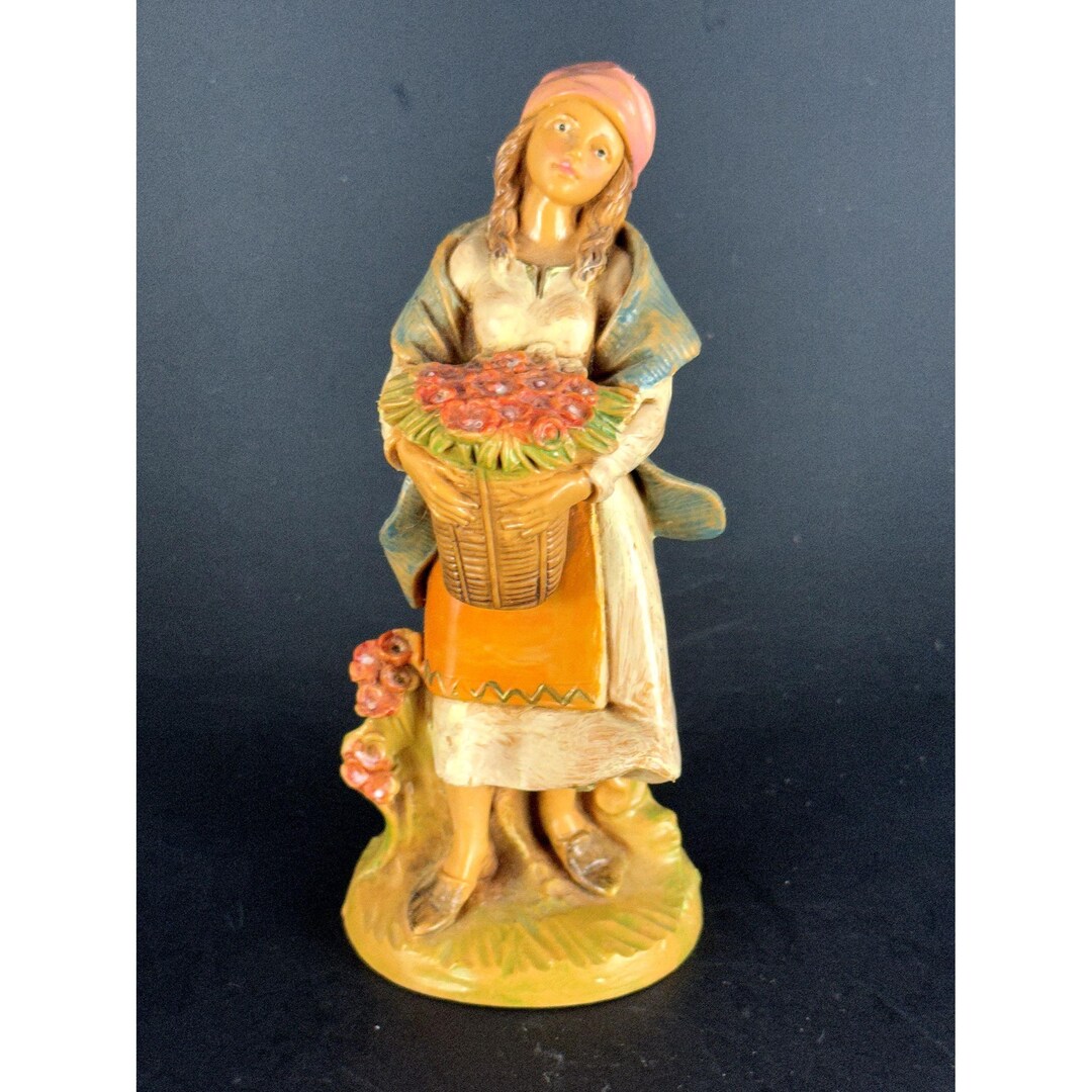 Roman Fontanini Depose Italy 5 Sarah With Flowers Nativity Village ...