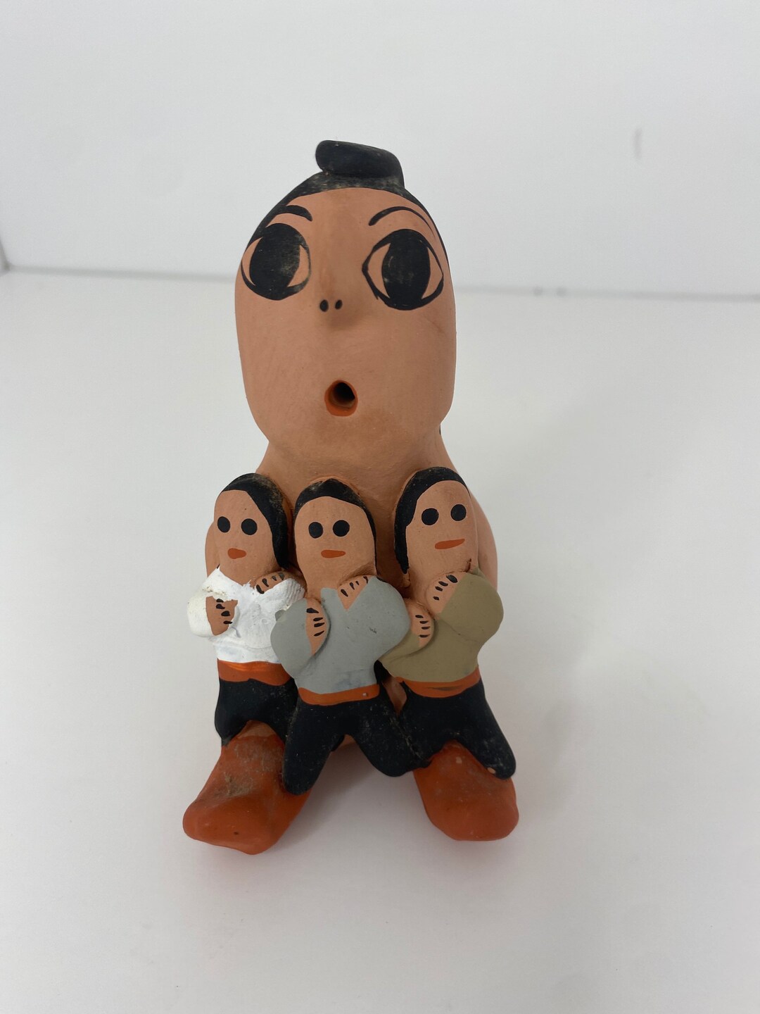 Indian Pottery Storyteller Figure With 3 Children Signed! - Etsy