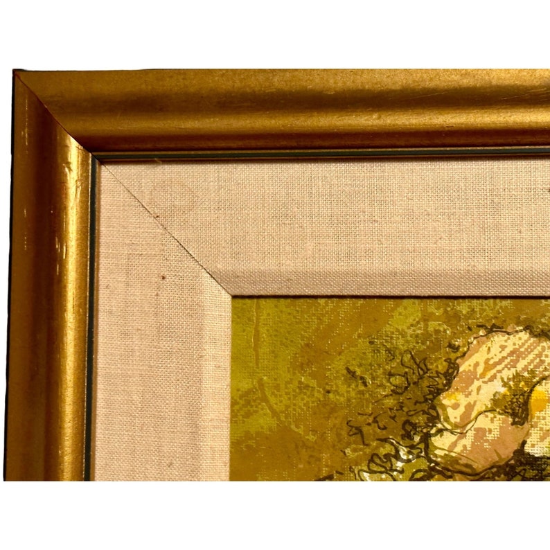 Vintage Pair of Large Serigraph Art by Dietrich Grunewald Mid Century ...