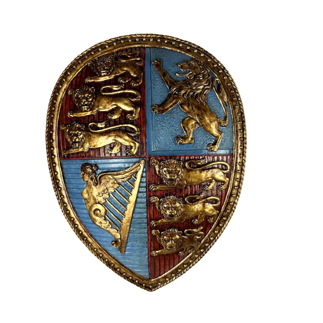 Toscano Design Königin Victorias königliches Wappen Schild Skulptur ...