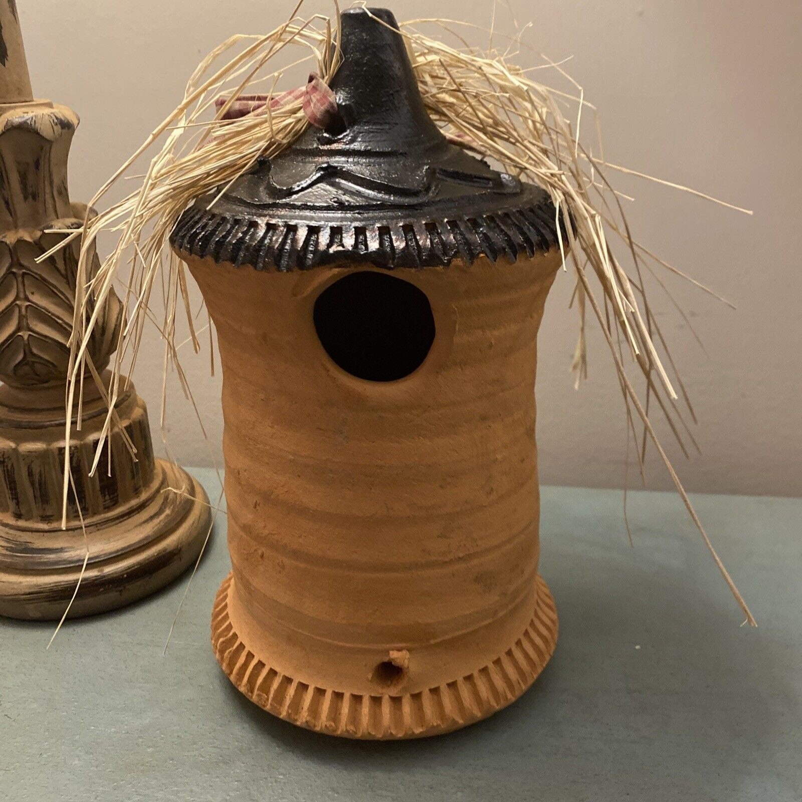 Large Vintage Hewell Pottery Terra Cotta Tall Witch, Scarecrow ...