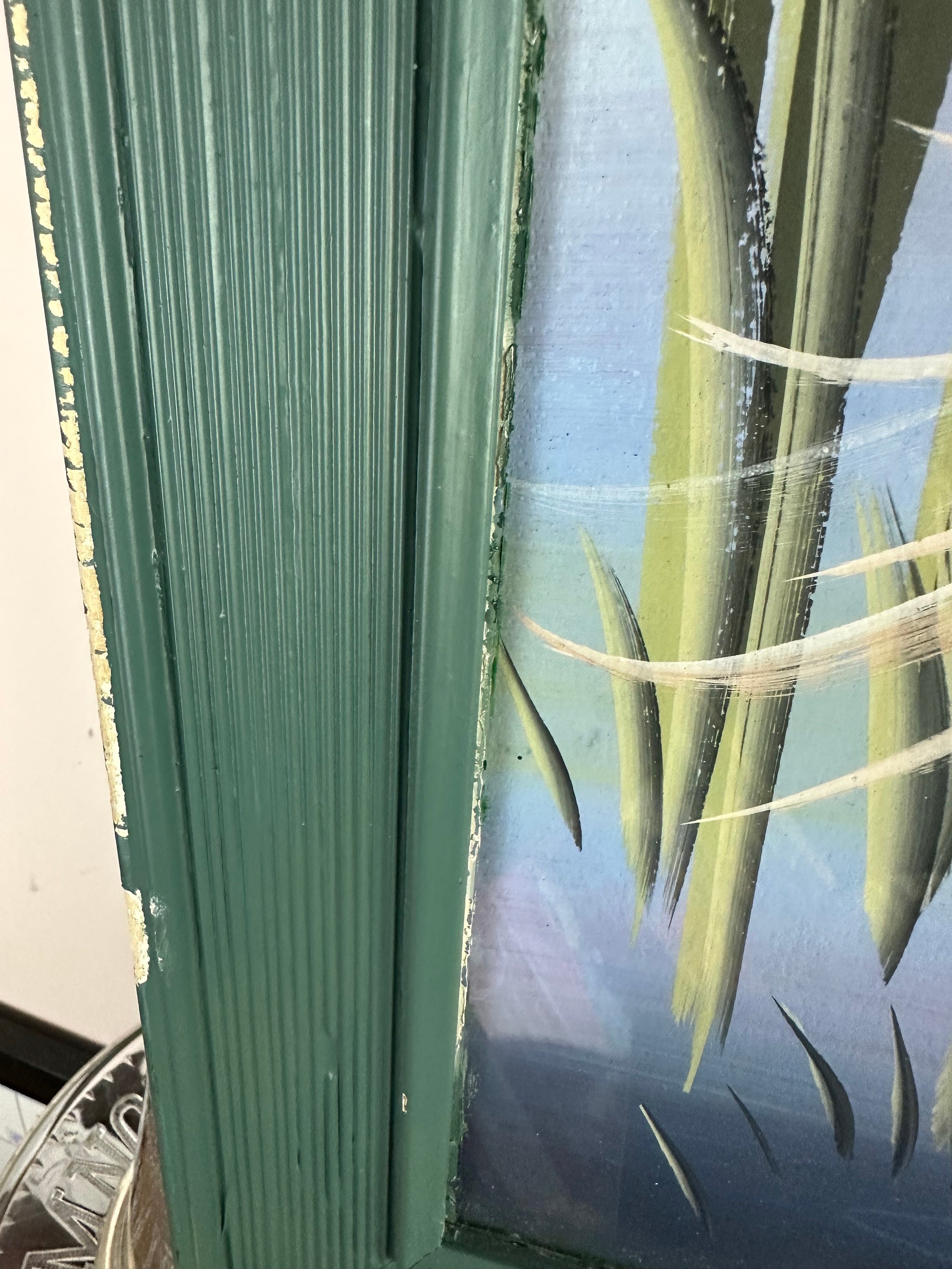 M Devoe Mid Century Modern Pink Flamingo Painting - Etsy