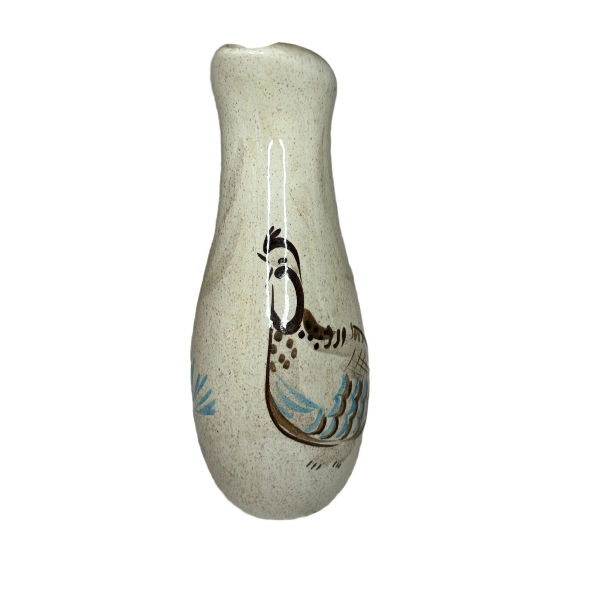 Vintage Red Wing Pottery Pitcher Cream Color With Quail Partridge Bob ...