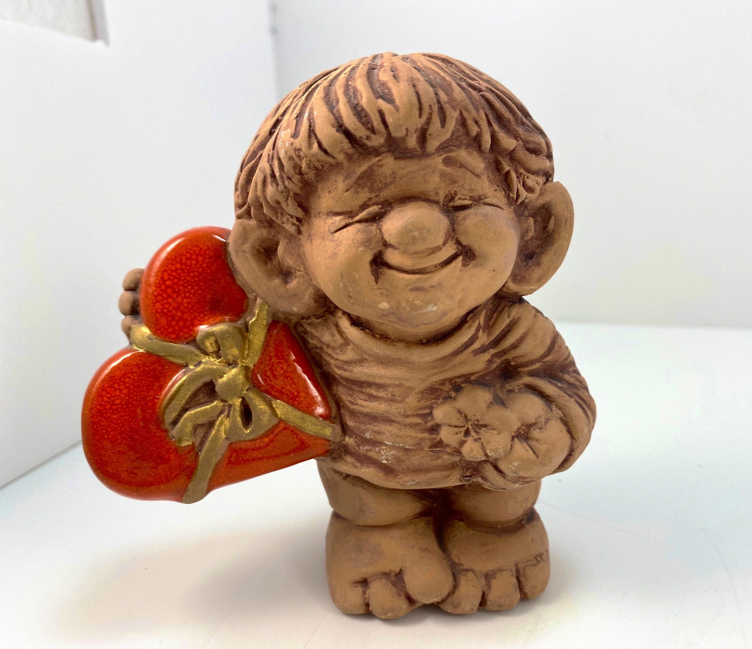 Vintage Jie Sweden Ewa Jarenskog Pottery Troll Figurine With Heart - Etsy