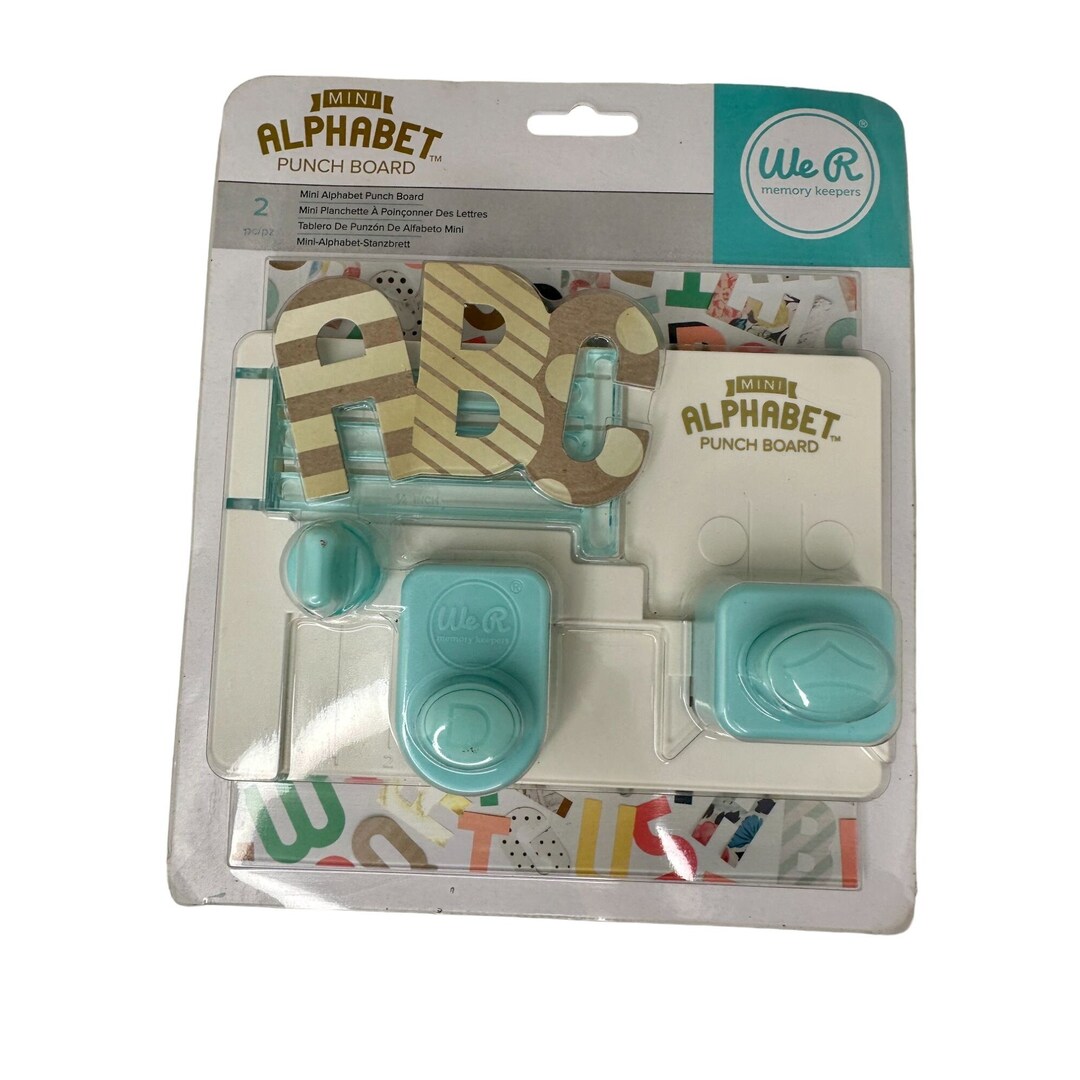 We R Memory Keepers Mini Alphabet Punch Board American Crafts NIB - Etsy