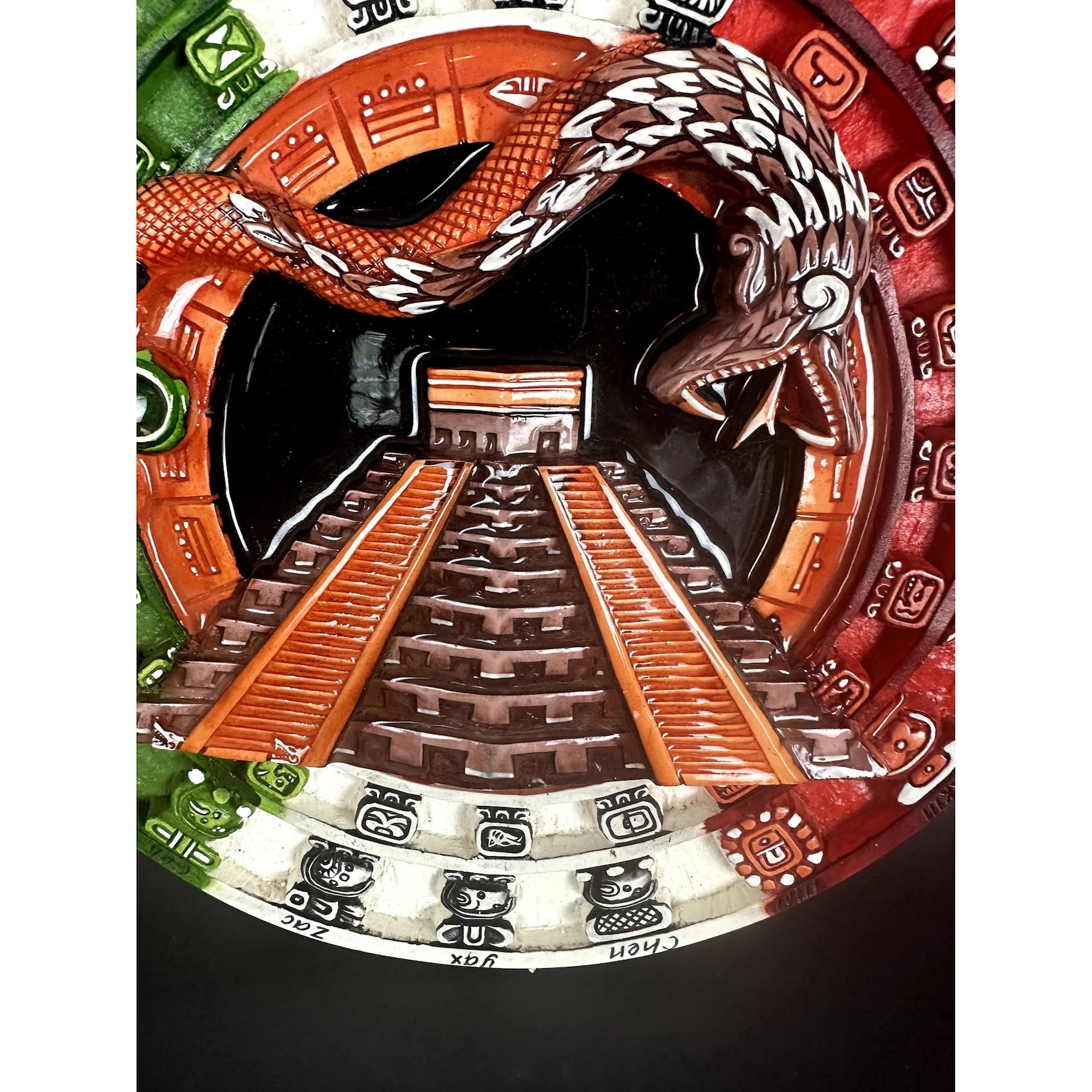 The Mayan Haab and Tzolkin Calendar With Chichenitza Pyramid Dragon ...