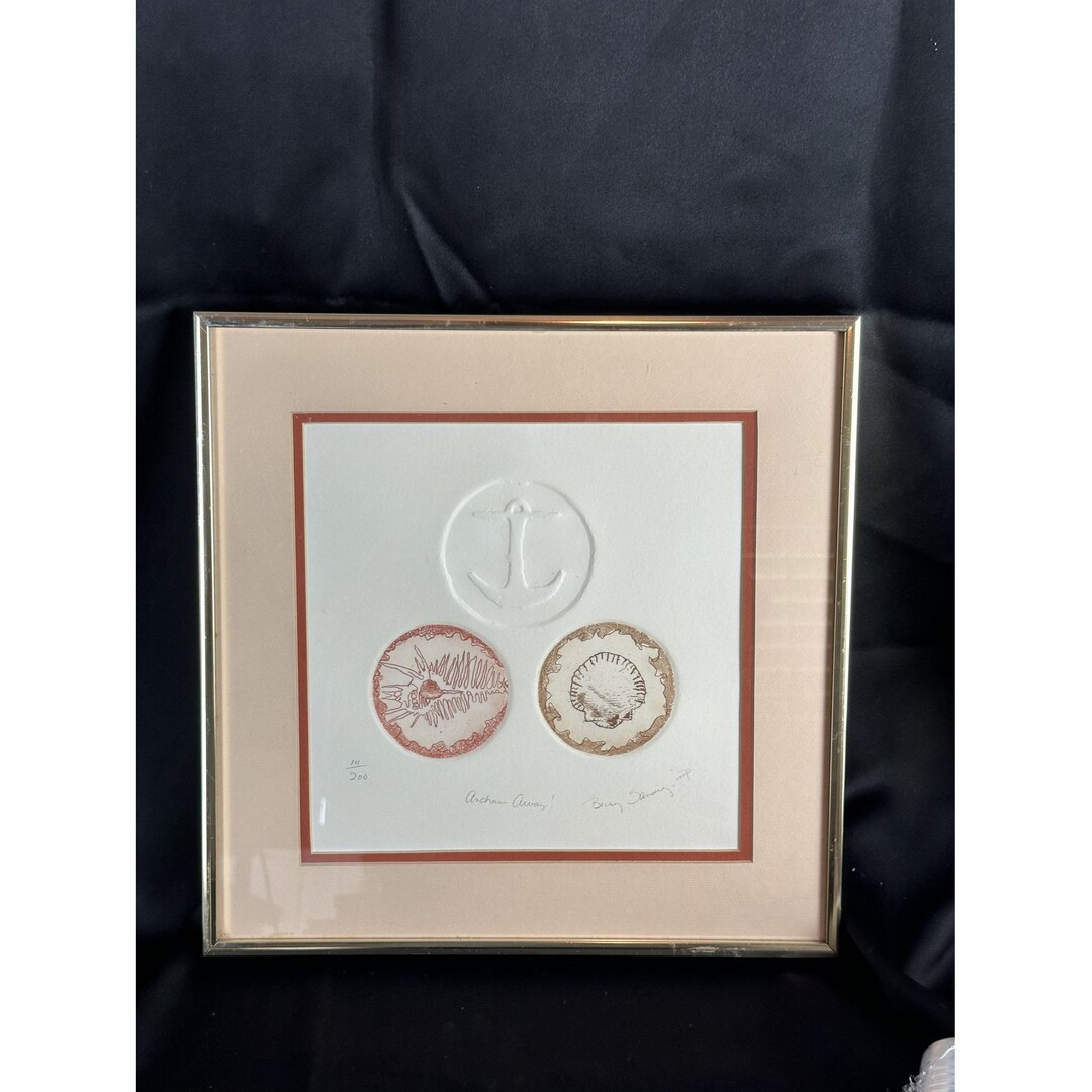 Becky Sansing Signed Limited Edition Numbered "anchors Away" Embossed ...